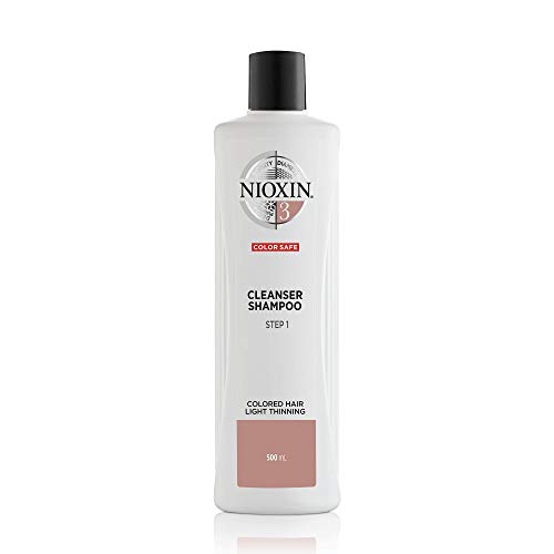 Nioxin System 3 Cleanser Shampoo, Color Treated Hair with Light Thinning, 16.9 Fl Oz