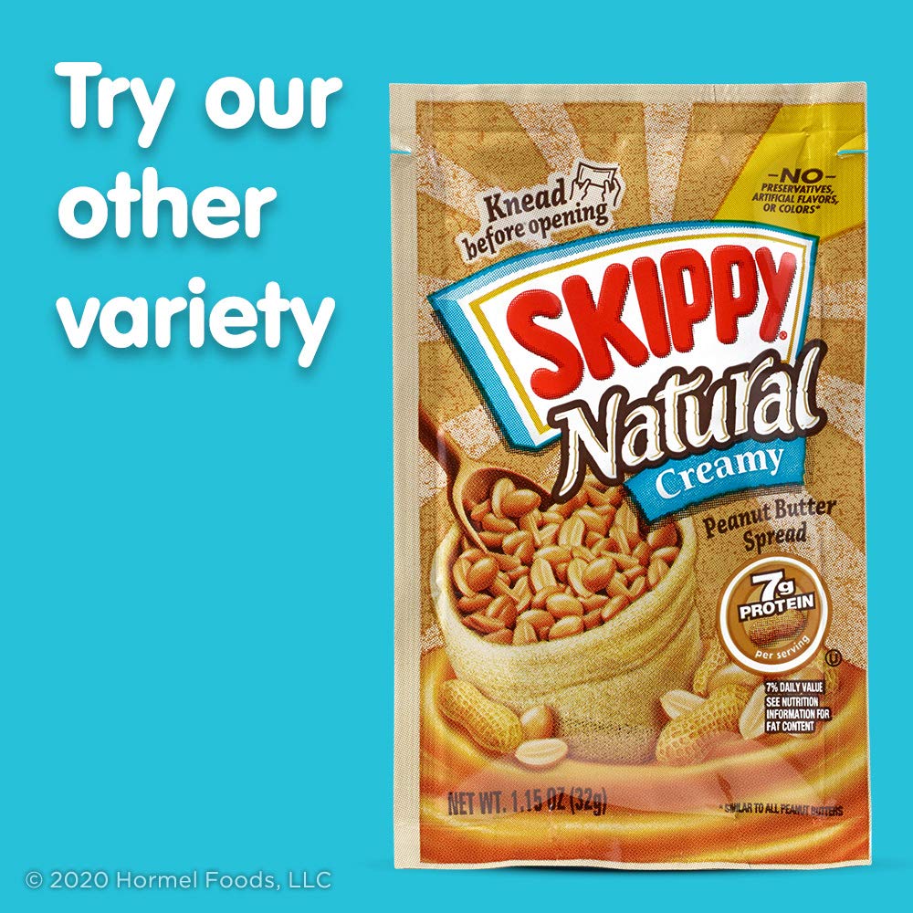 SKIPPY Creamy Peanut Butter Individual Squeeze Packs, 1.15 Ounce (8 Pouches)