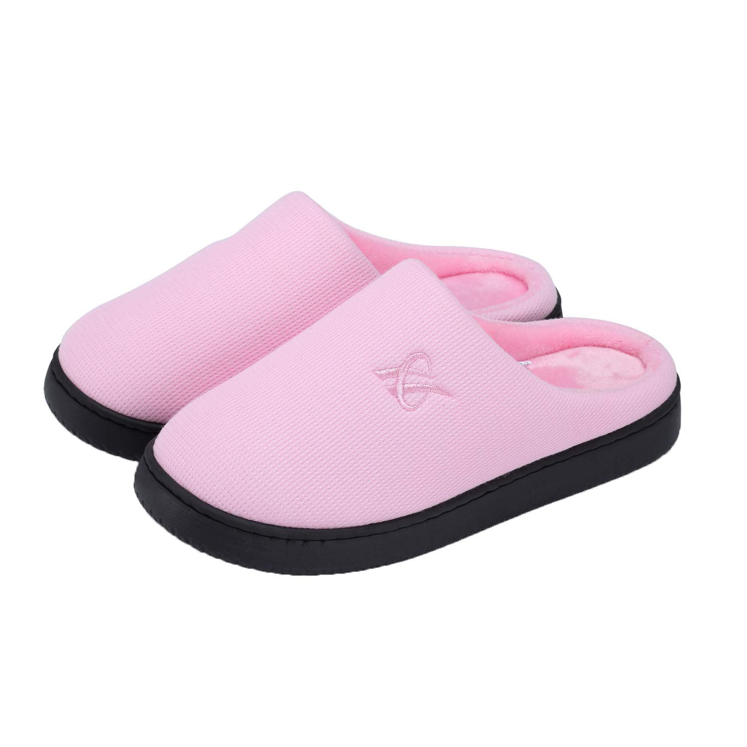 Memory Foam Slippers for Women's and Men's Casual House Shoes (PinkOrange,Women9-10/Men7-8)