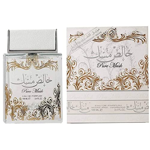 Lattafa Pure Musk 2 Piece Set for Unisex (3.4 Ounce Eau de Parfum Spray + 1.7 Ounce Perfumed Body Spray)