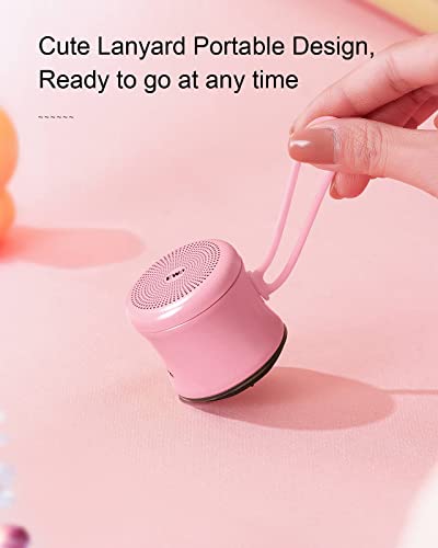 EWA A119 Mini Bluetooth Speaker with Lanyard, Small Speaker with Bass Radiator, IPX7 Waterproof, Tiny but Powerful, Cute Metal Wireless Portable Speaker (Rose-Gold)