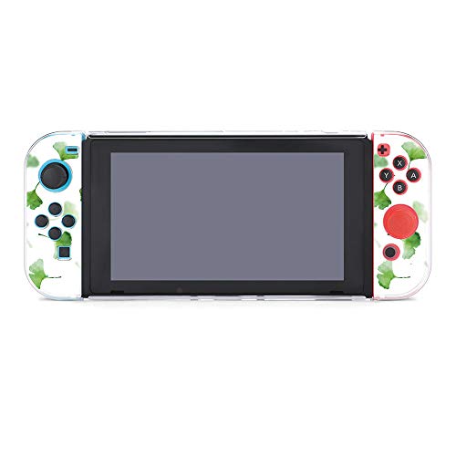 SUPNON Carry Case Compatible with Nintendo Switch, Ultra Slim Hard Shell, Protective Carrying Case for Travel - Ginkgo Biloba Leaves On White Background Design22938