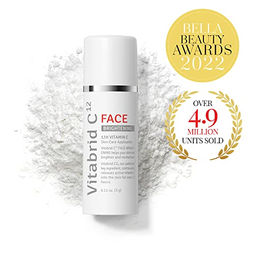 Vitabrid C¹² FACE Brightening dark spot corrector, 12-hour active vitamin C powder, one of the eight innovative technologies, award winning, add into favorite serum/moisturizer, minimize irritation, clinically proven