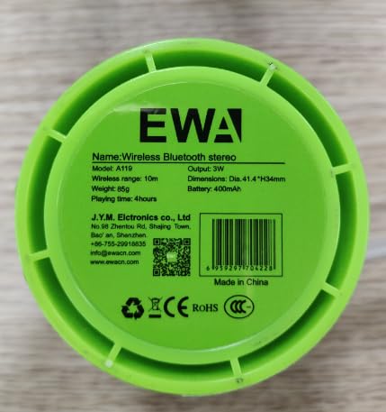 EWA A119 Mini Bluetooth Speaker with Lanyard, Small Speaker with Bass Radiator, IPX7 Waterproof, Tiny but Powerful, Cute Metal Wireless Portable Speaker (Rose-Gold)