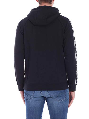 Kappa Mens 222 Banda Hurtado Long Sleeve Pullover Hoodie Top - XL Black