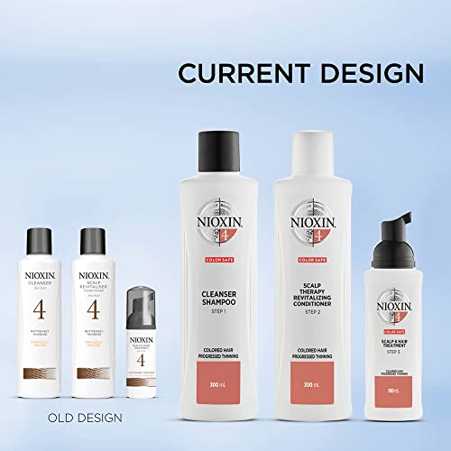 Nioxin System 4 Scalp & Hair Treatment, Color Treated Hair with Progressed Thinning, 3.4 oz