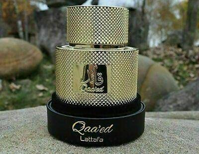 Lattafa Perfumes Qaa'ed Unisex EDP - 100ML (3.4 oz) | Oriental Alchemy | Opens with energizing oud fragrance with oriental notes, it's the perfume you can fall in love with the first smell