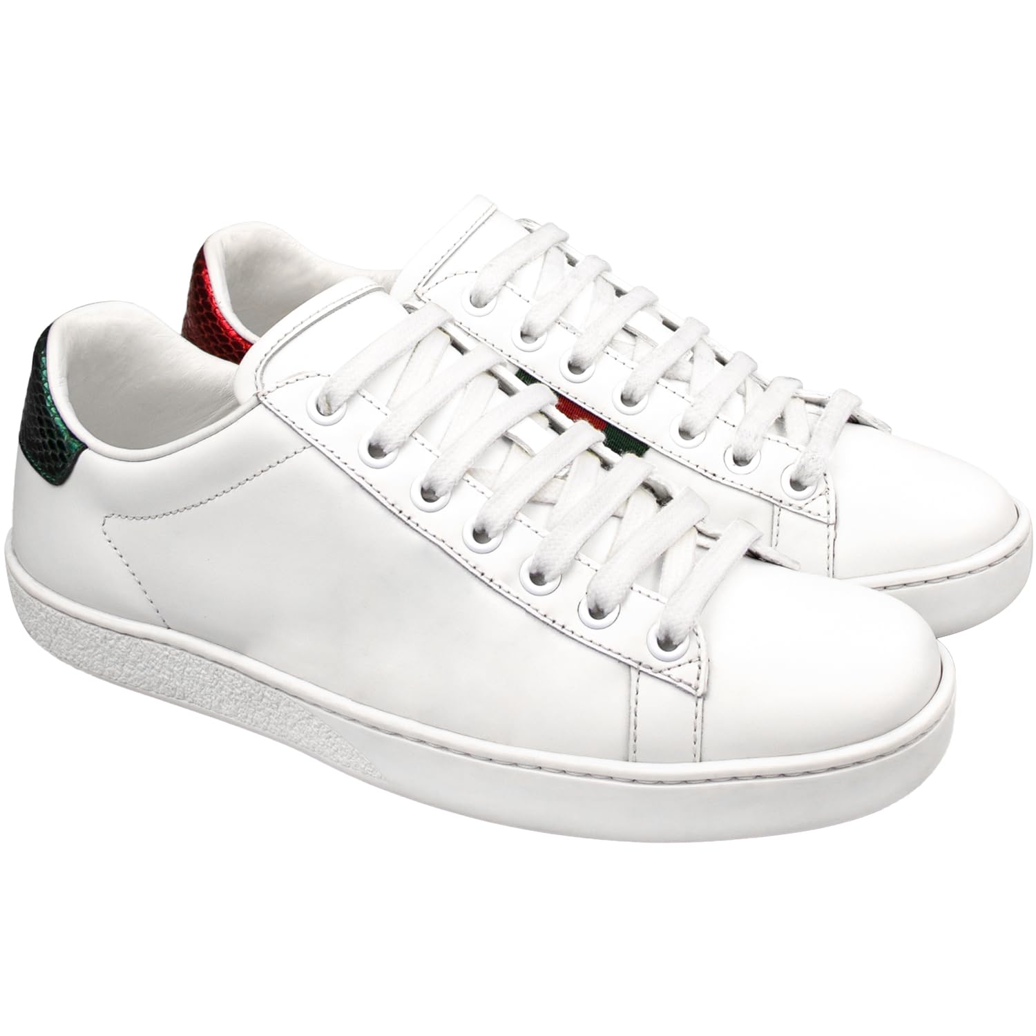 Endoto Shoelaces for Gucci Ace Flat Shoe Laces Replacement Sneakers Shoes Strings(Color:White,Size:56Inch)
