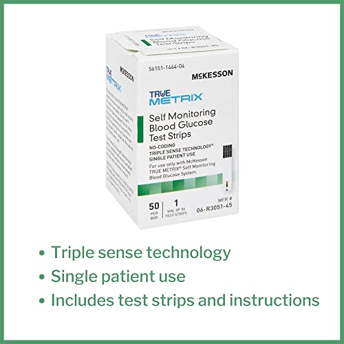 McKesson TRUE METRIX Self-Monitoring Blood Glucose Test Strips, 50 Strips, 1 Pack