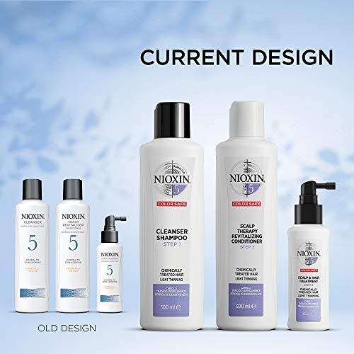 Nioxin System 5 Cleanser Shampoo, Bleached & Chemically Treated Hair with Light Thinning, 33.8 Fl Oz