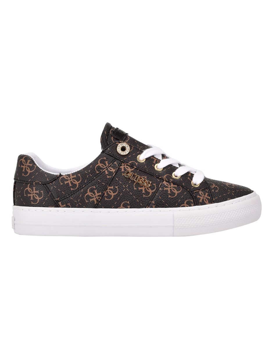 Guess Women's Loven3 Sneaker, Brown Multi 908, 7.5