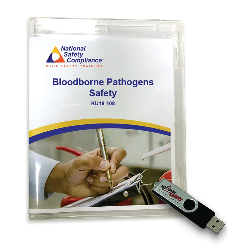 (2018) Bloodborne Pathogens Safety Video Training Kit | Complies with OSHA standard 1910.1030 Bloodborne Pathogens Training For UNLIMITED Number Of Employees With Certificate, Quiz, And More! (USB English)