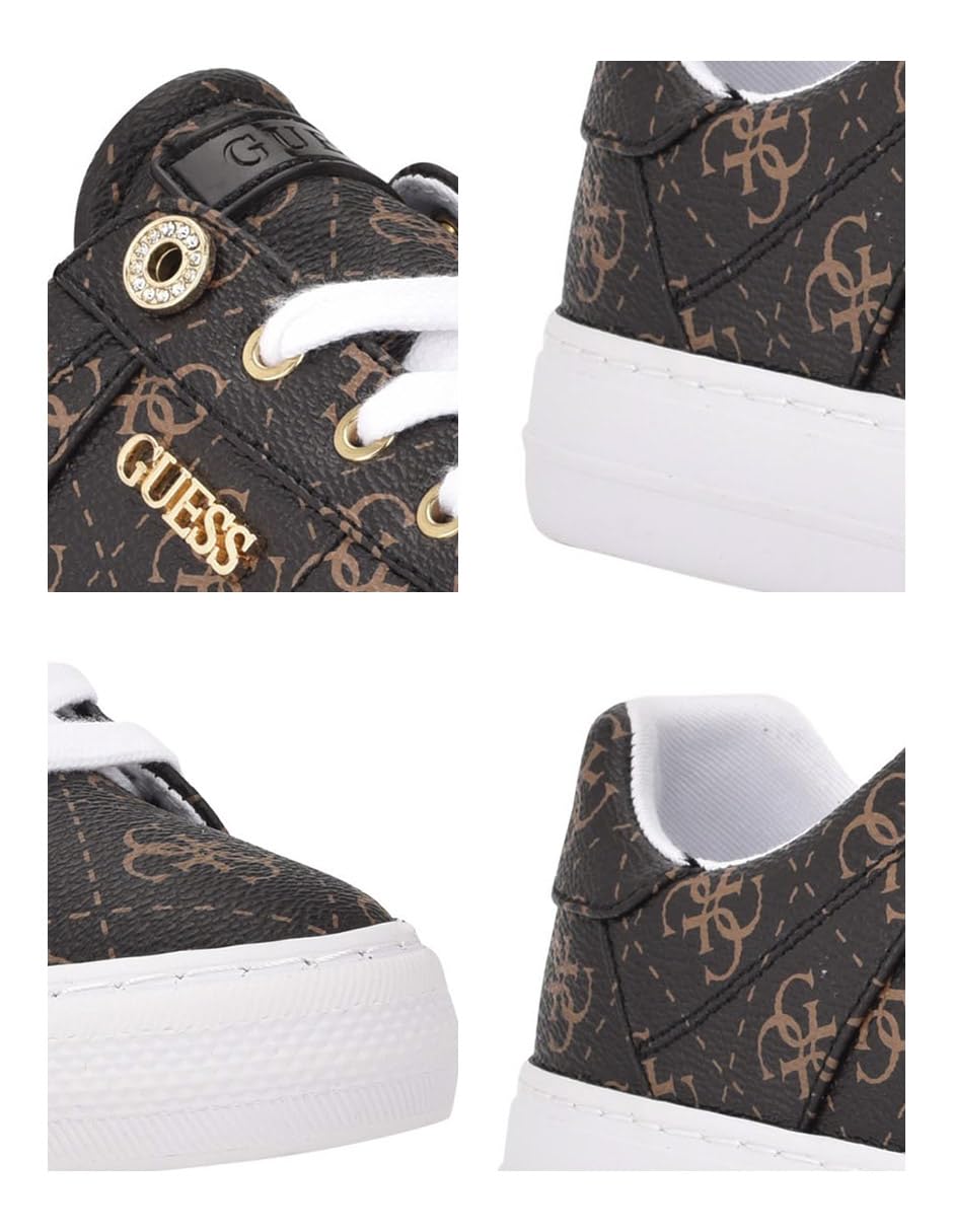Guess Women's Loven3 Sneaker, Brown Multi 908, 7.5