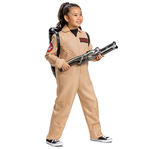 Disguise Ghostbusters Costume for Kids, Official Ghostbusters Classic Jumpsuit with Proton Pack Accessory, Child Size Large (10-12)