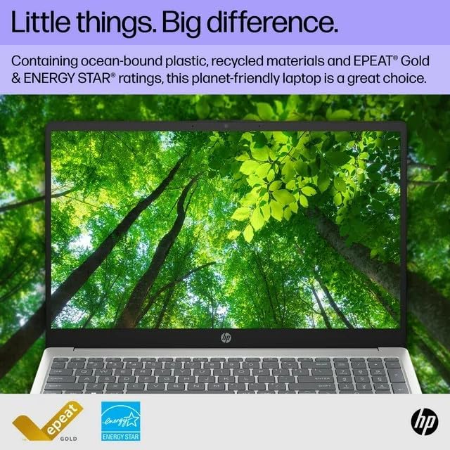 HP Flagship 15.6 HD Laptop Computer, Intel Quad-Core Pentium N200 (Beat N6000), 8GB RAM, 128GB SSD, WiFi, Webcam, Fast Charge, HDMI, 1 Year Microsoft Office 365, Win 11, w/GM Accessory, Silver