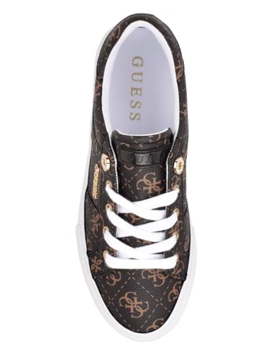 Guess Women's Loven3 Sneaker, Brown Multi 908, 7.5