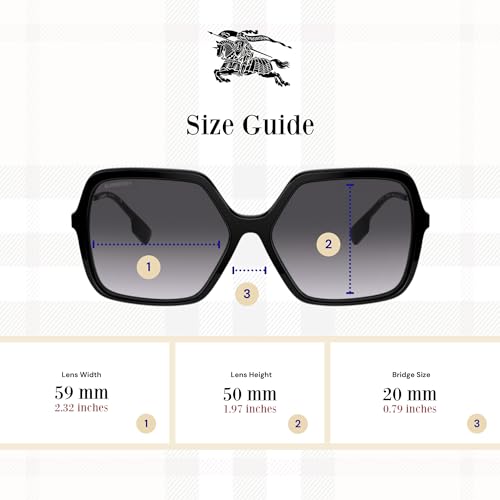 BE4324 Isabella 30018G 59MM Black/Grey Gradient Square Sunglasses for Women + BUNDLE with Designer iWear Eyewear Kit
