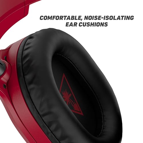 Turtle Beach Recon 70 Multiplatform Gaming Headset for PS5, PS4, Xbox Series X|S, Xbox One, PC & Mobile w/ 3.5mm Wired Connection - Flip-to-Mute Mic, 40mm Speakers, Lightweight Design, Midnight Red