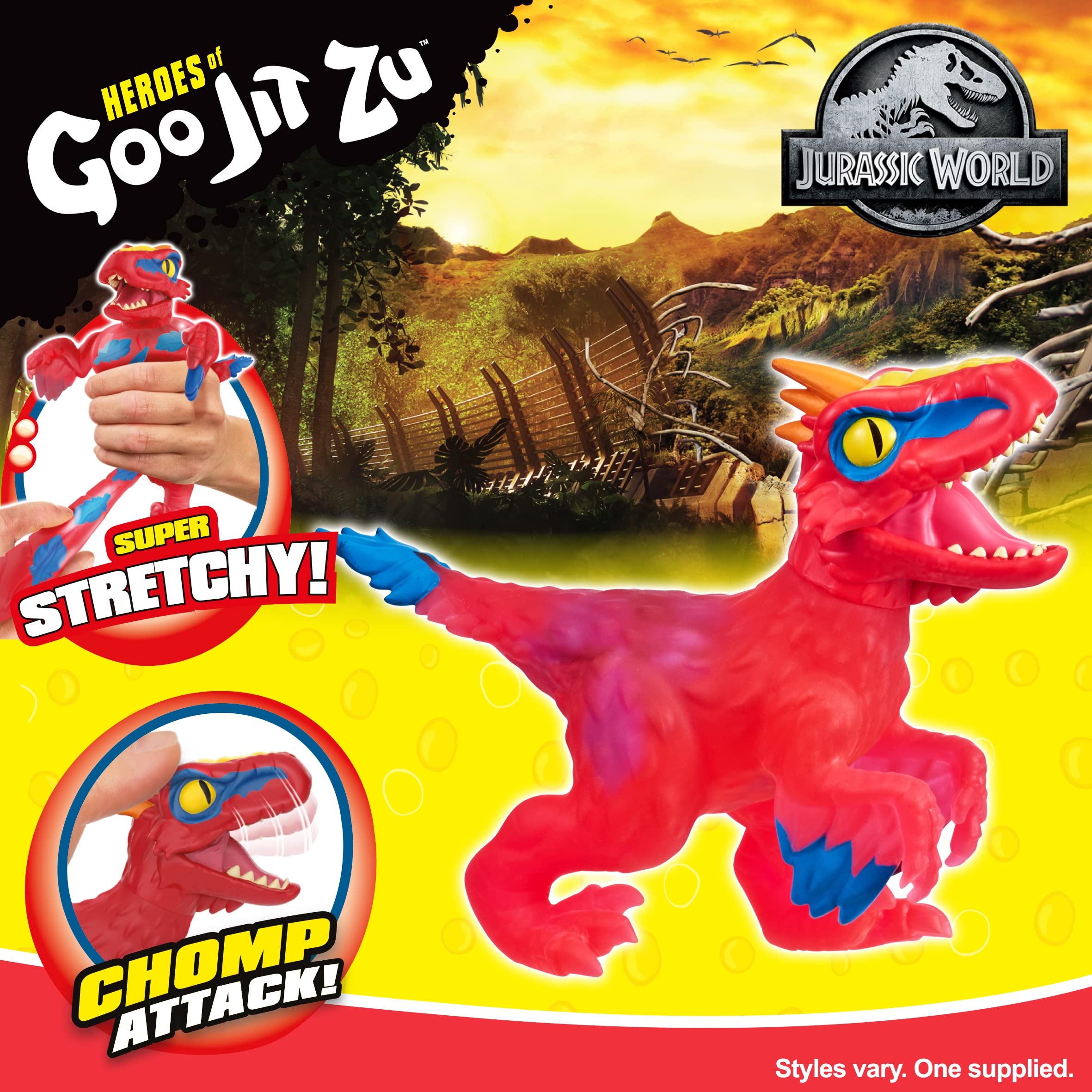 Heroes of Goo JIT Zu - Licensed Jurassic World - Chomp Attack - Stretch Pyroraptor