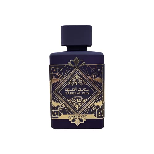 Lattafa Bade'e Al Oud Amethyst for Unisex Eau de Parfum Spray, 3.4 Ounce