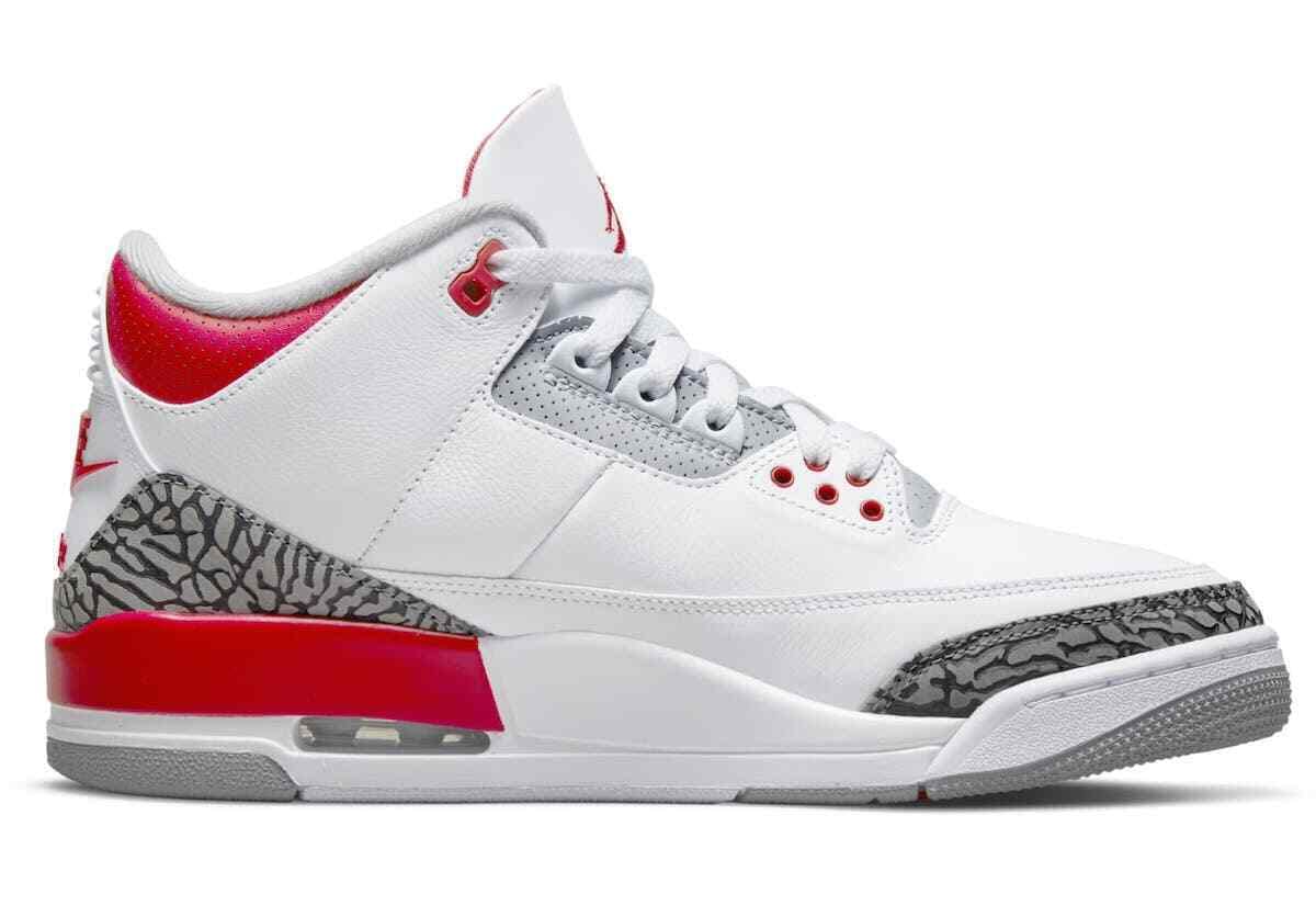 Jordan Mens Air 3 Retro OG DN3707 160 Fire Red 2022 - Size 10.5