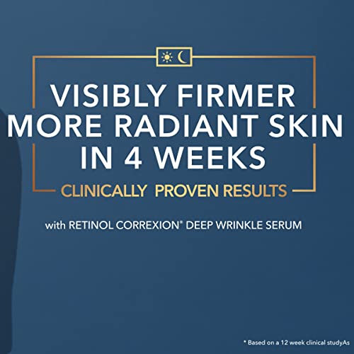 RoC Retinol Correxion Deep Wrinkle Retinol Face Serum with Ascorbic Acid, Daily Anti-Aging Skin Care Treatment for Fine Lines, Dark Spots, Acne Scars, 1 Ounce (Packaging May Vary)