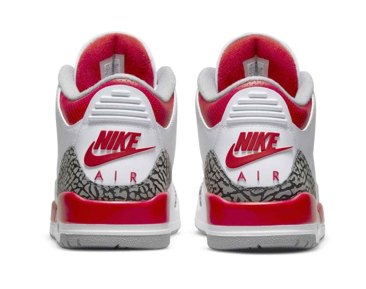 Jordan Mens Air 3 Retro OG DN3707 160 Fire Red 2022 - Size 10.5