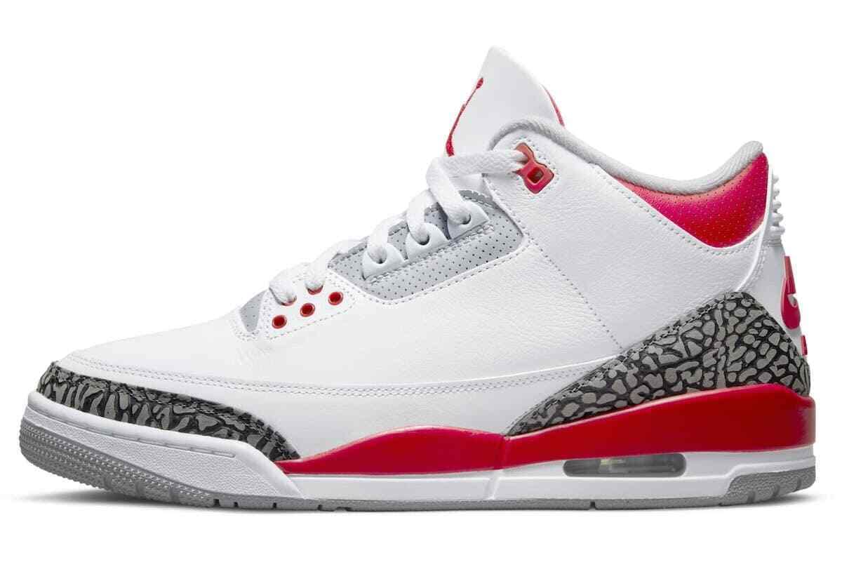 Jordan Mens Air 3 Retro OG DN3707 160 Fire Red 2022 - Size 10.5