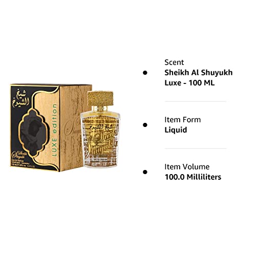 Lattafa Perfumes Sheikh Al Shuyukh Collection |EDP-100Ml-3.4Oz (Luxe)