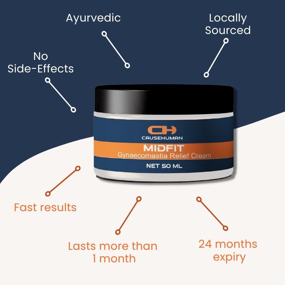 CauseHuman Penile Heal Cream (3.38 fl oz) & Gynecomastia Cream (1.67 fl oz) Combo | For all skin types | Phimosis cream & Gynaecomastia Cream