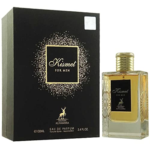 Lattafa Alhambra Kismet for Men Eau de Parfum Spray, 3.4Ounce