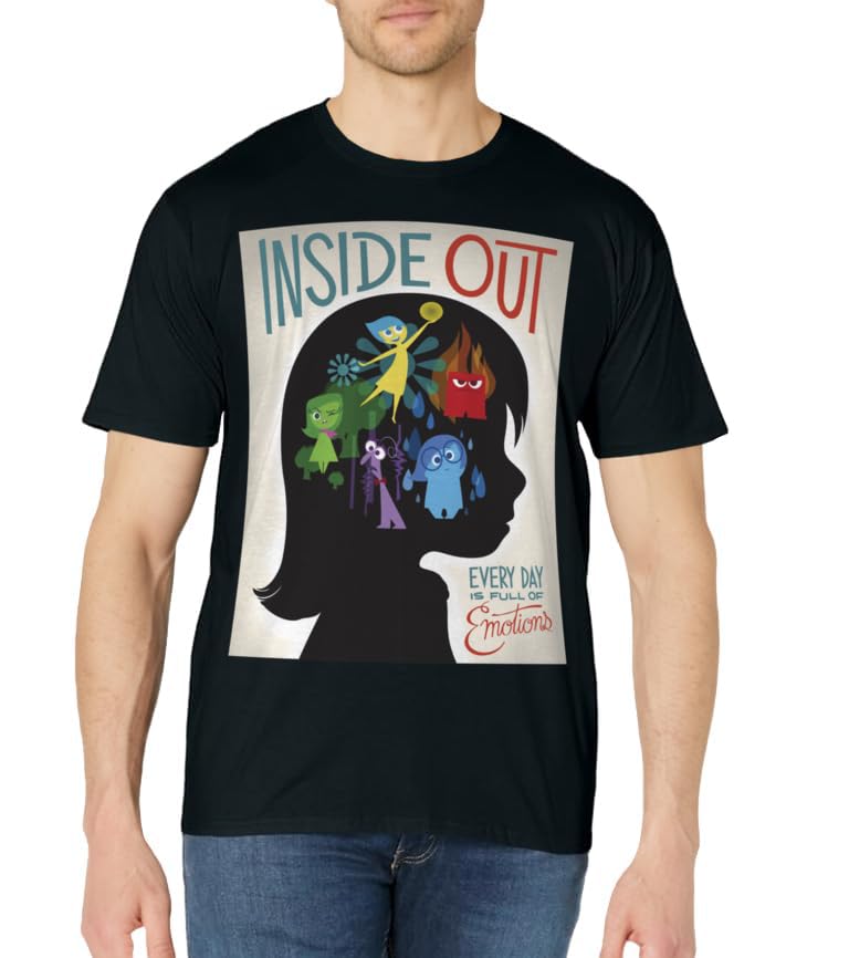 Disney Pixar Inside Out Silhouette Movie Poster T-Shirt