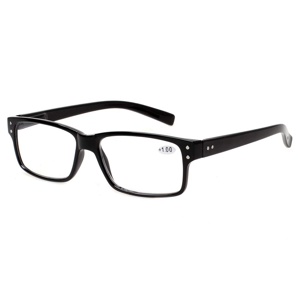 NORPERWIS Reading Glasses 5 Pairs Quality Readers Spring Hinge Glasses for Reading for Men and Women (5 Pack Black, 1.75)