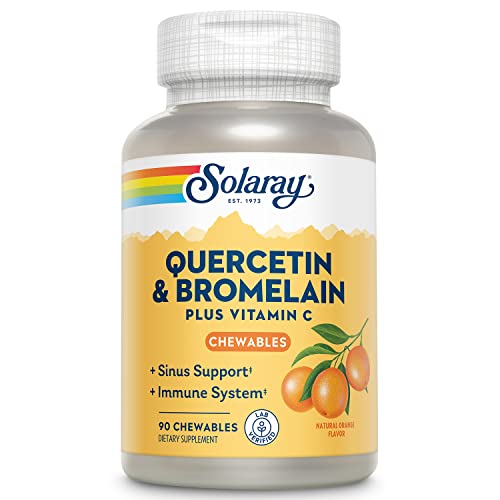 SOLARAY QBC Plex Chewables | Quercetin & Bromelain Plus Vitamin C | Immune & Respiratory Health Support | 90ct, 30 Serv.