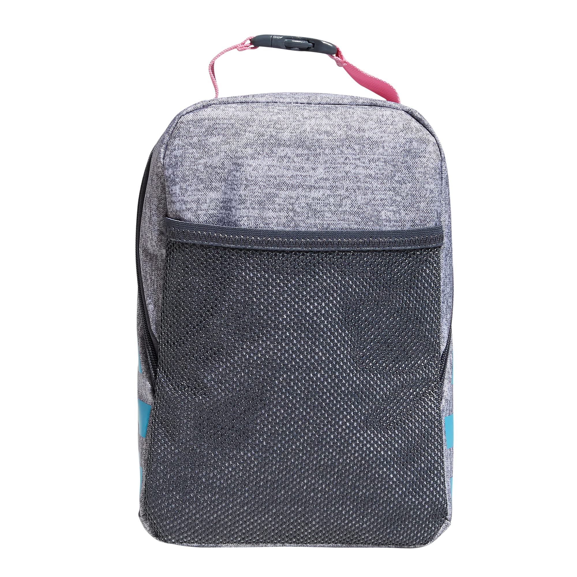 adidas Unisex Santiago Lunch Bag, Insulated School Food Container Box Discontinued, Jersey Grey/Signal Cyan Blue/Bliss Pink/2.0, One Size