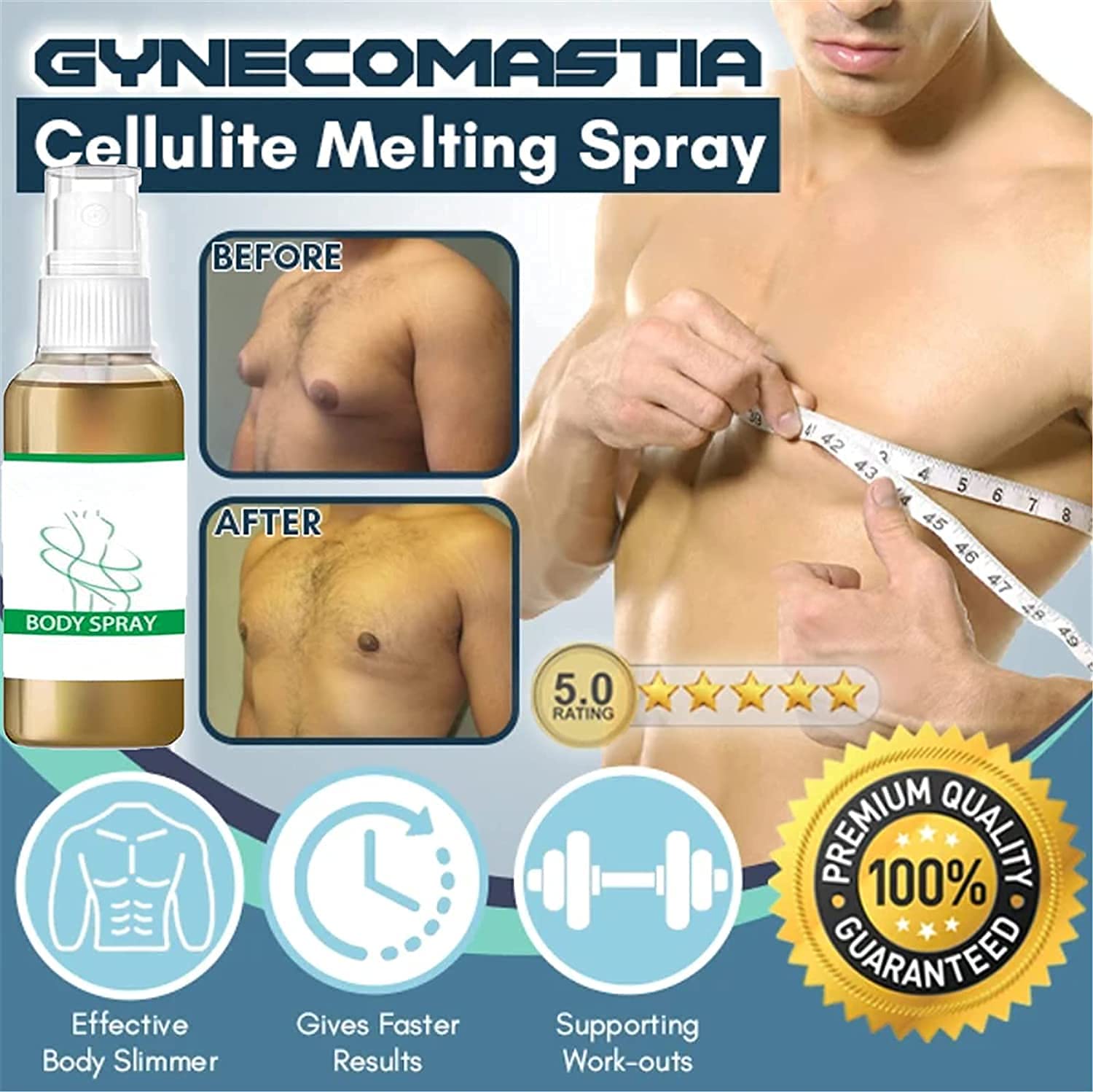 Oprtuisi Gynecomastia Cellulite Melting Spray,Anti Cellulite Spray, Cellulite-free Slimming Spray,Losing Weight Body Slimming Spray,Chest Belly Fat Remove for Men and Women (1pcs)