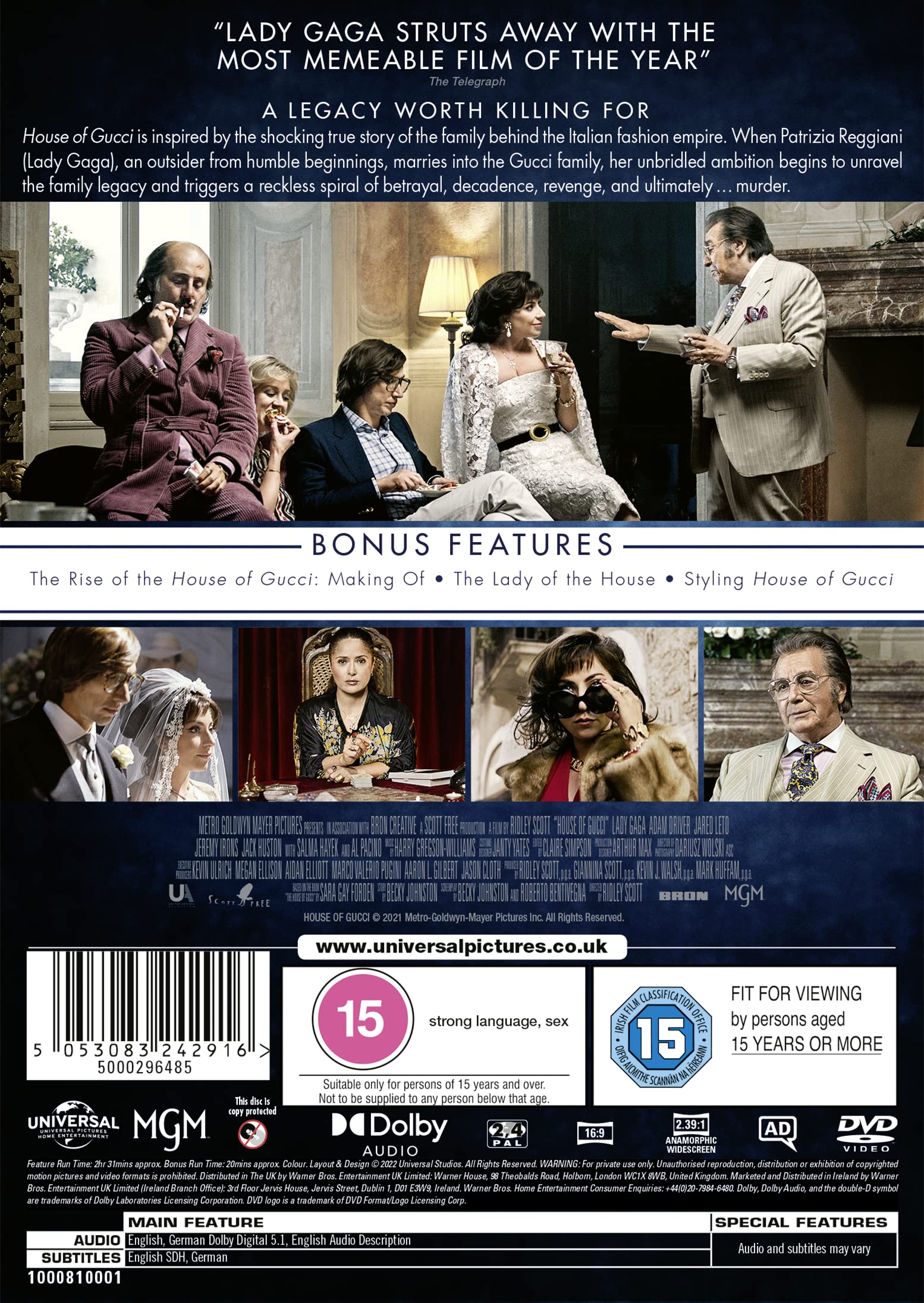 House of Gucci [DVD] [2021]