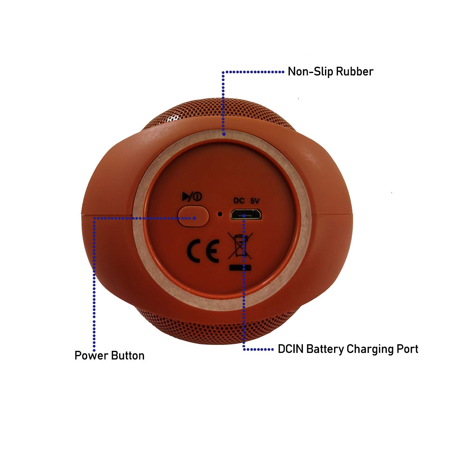 THEA Mini Portable Cute Wireless Bluetooth Reindeer Speaker with Silicone Antlers, Built in Microphone, 33 ft Connection Range,6 Hr Battery Life Travel Size, Dual Connection Feature (Brown)
