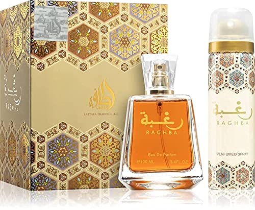 Lattafa Raghba for Women Eau de Parfum Spray, 3.4 Ounce