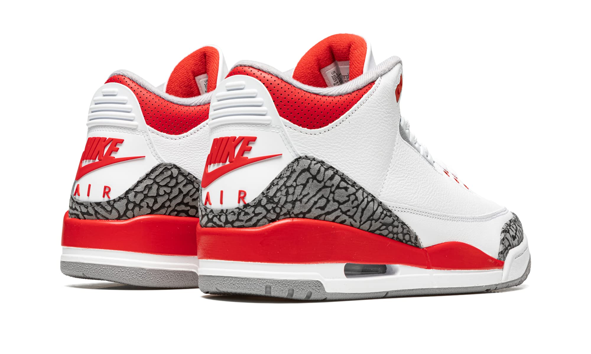Jordan Mens Air 3 Retro OG DN3707 160 Fire Red 2022 - Size 7.5
