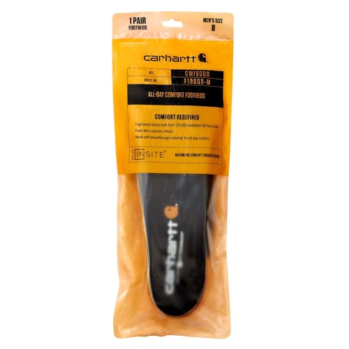 Carhartt Men's Insite Footbed CMI9000 Insole, Black, 10 M US