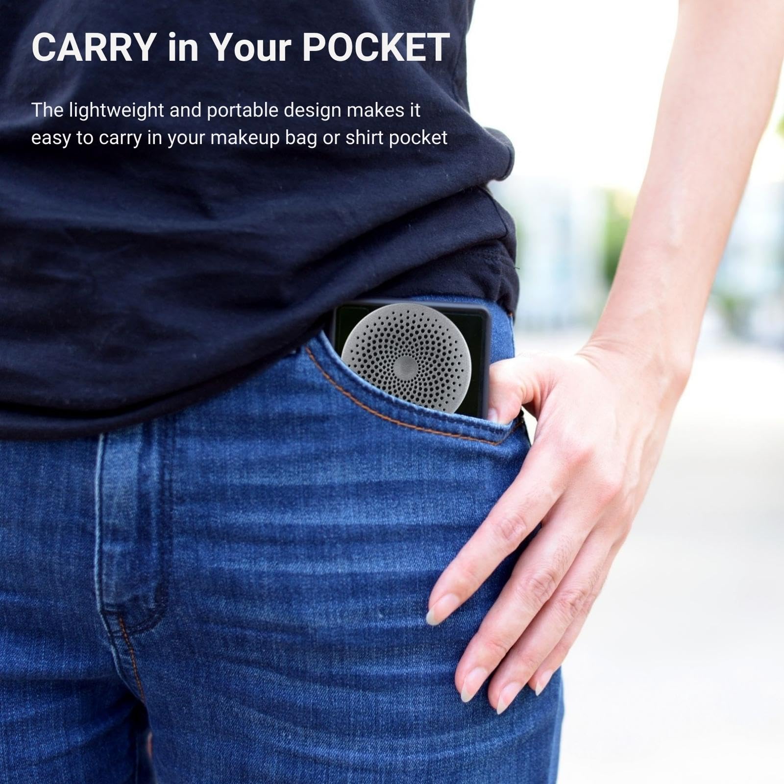 Mini Bluetooth Speaker, Built-in Mic, Hands Free Call, 6 Hours Playtime Wireless Small Speakers, Small but Loud Sound for Android iOS Phones (Stone)