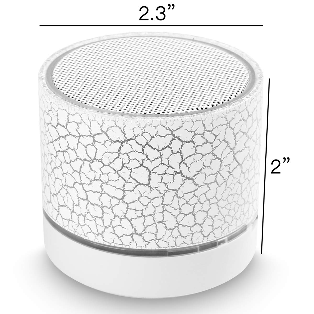 AICase Portable Mini Speaker, Super Bass Stereo Rechargeable Speaker with LED Lights