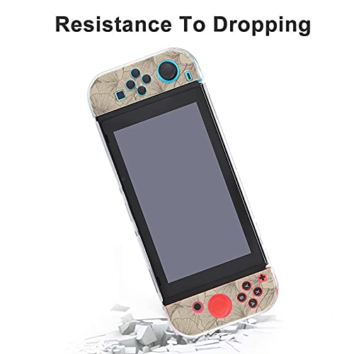 ERFGT Gin-Kgo Pat-Tern Case for Nintendo Switch with Screen Protector Slim Anti-Scratch Anti-Slip Protective Case Cover for Girls and Boys