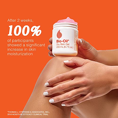 Bio-Oil Dry Skin Gel, Face and Body Moisturizer, Fast Absorbing Hydration, with Soothing Emollients and Vitamin B3, Non-Comedogenic, 6.7 Fl oz