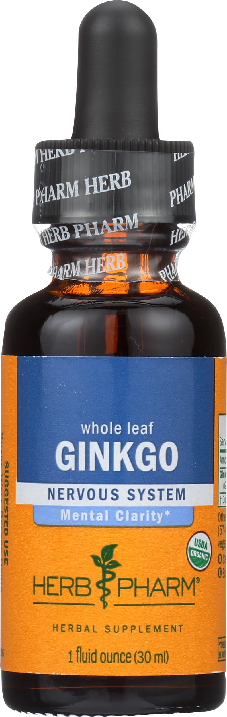 HERB PHARM Organic Ginkgo Extract, 1 FZ