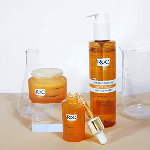 RoC Multi Correxion Revive + Glow 10% Vitamin C Blend Face Moisturizer, Anti-Aging Gel Cream for Instant Glow, Hypo-Allegenic & Oil-Free Skin Care,1.7 Ounce