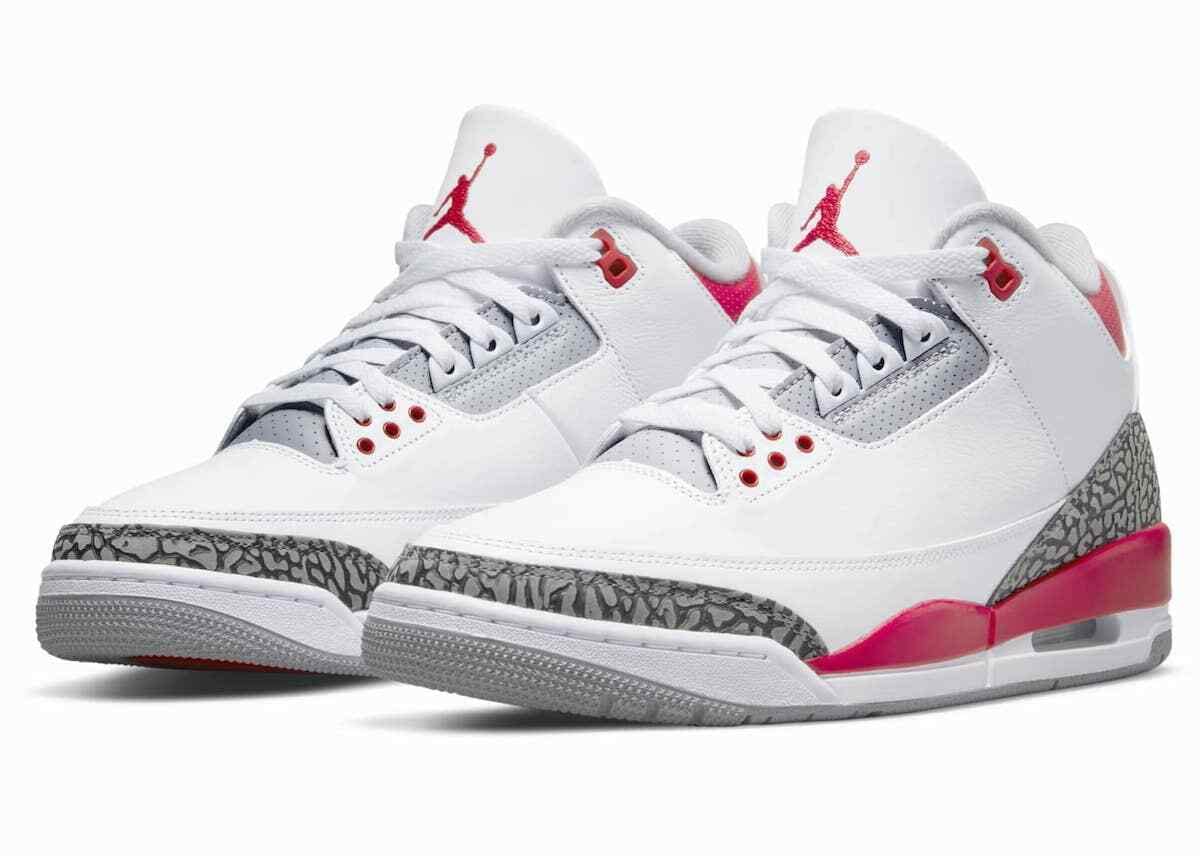 Jordan Mens Air 3 Retro OG DN3707 160 Fire Red 2022 - Size 12
