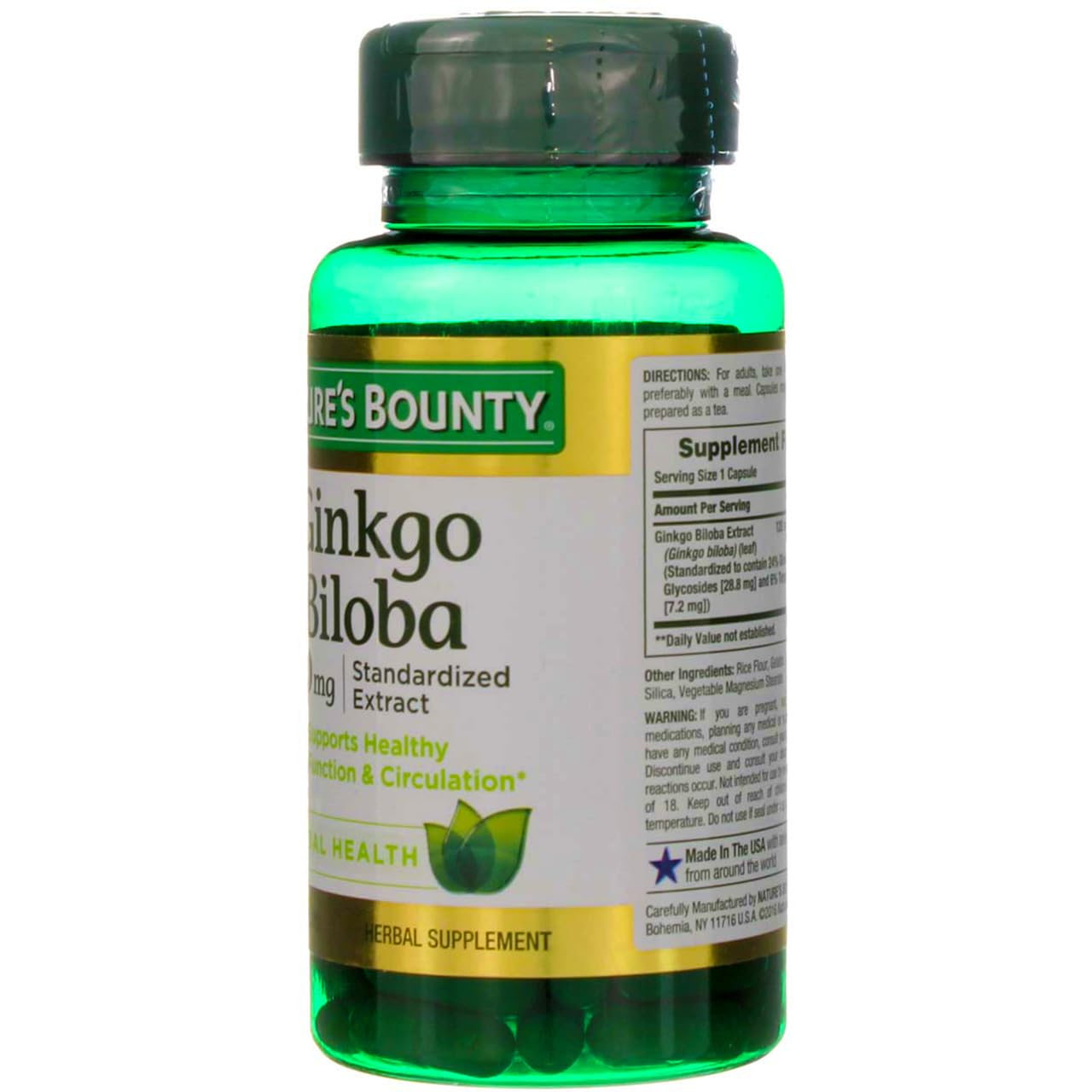 Nature's Bounty Ginkgo Biloba Capsule 120 mg 100 ea