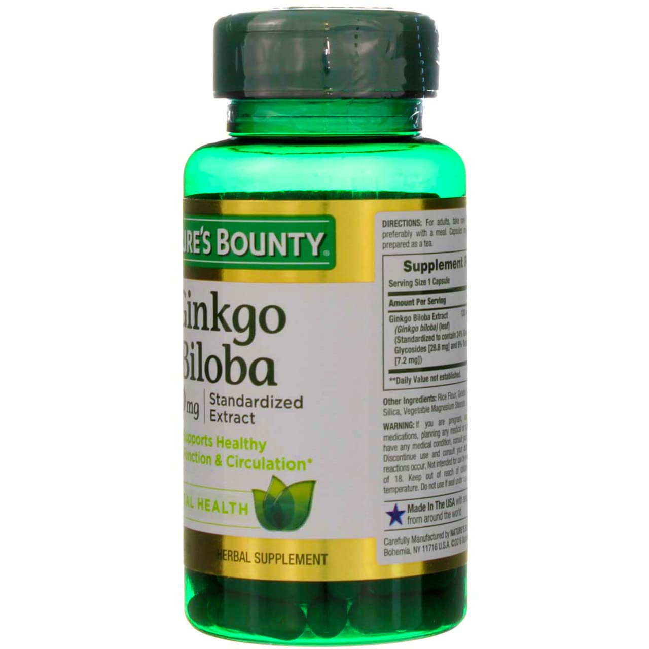 Nature's Bounty Ginkgo Biloba Capsule 120 mg 100 ea